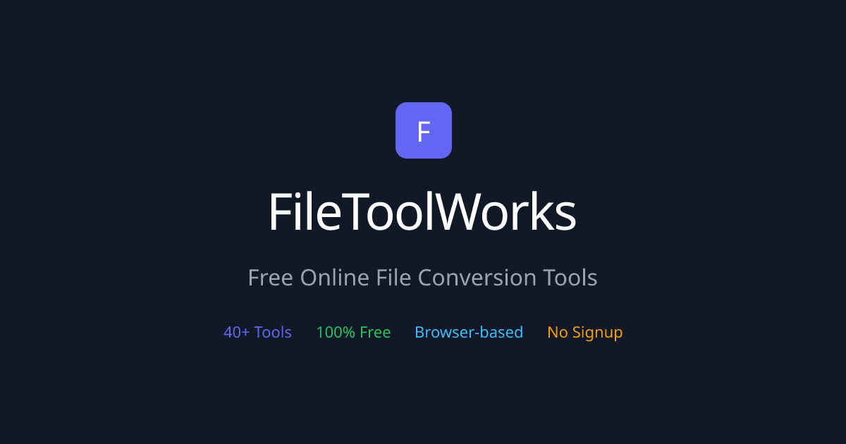 FileToolWorks | Free Online File Conversion Tools